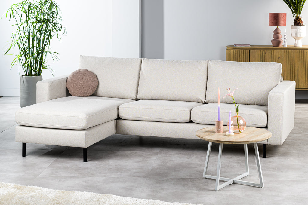 "3 zits bank CL L+R, stof Dillon, D820 ivoor - Comfortabel en stijlvol ...